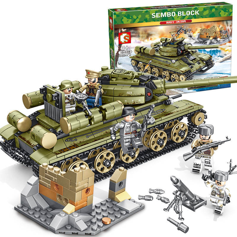 钢铁帝国：苏联T-34坦克（Empires of Steel：T34）（森宝SEMBO/未及viggi/Wekki 101038） | Brick4.com - 最实用的国产积木索引表