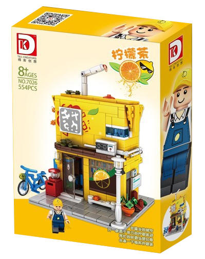 柠檬茶饮品店（Lemon Tea）（得客创想 DK 7026） | Brick4.com - 最实用的国产积木索引表