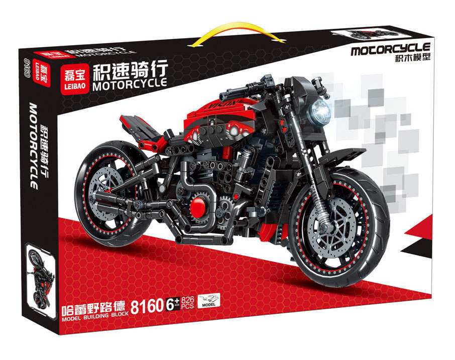 积速骑行：哈蕾野路德（Motorcycle）（磊宝LEIBAO 8160） | Brick4.com - 最实用的国产积木索引表
