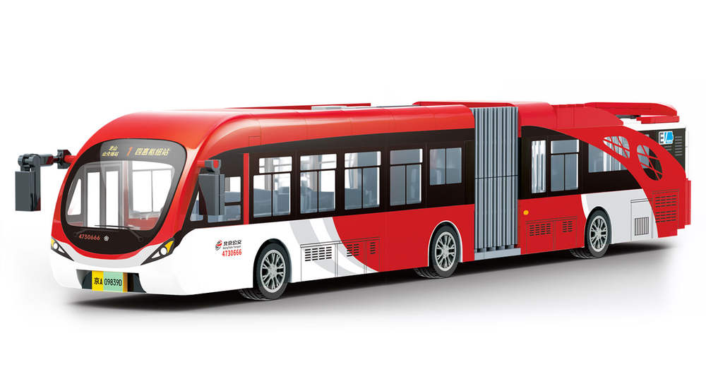 经典北京公交车辆：大1路 一路公交车（京味时代 001-23A） | Brick4.com - 最实用的国产积木索引表