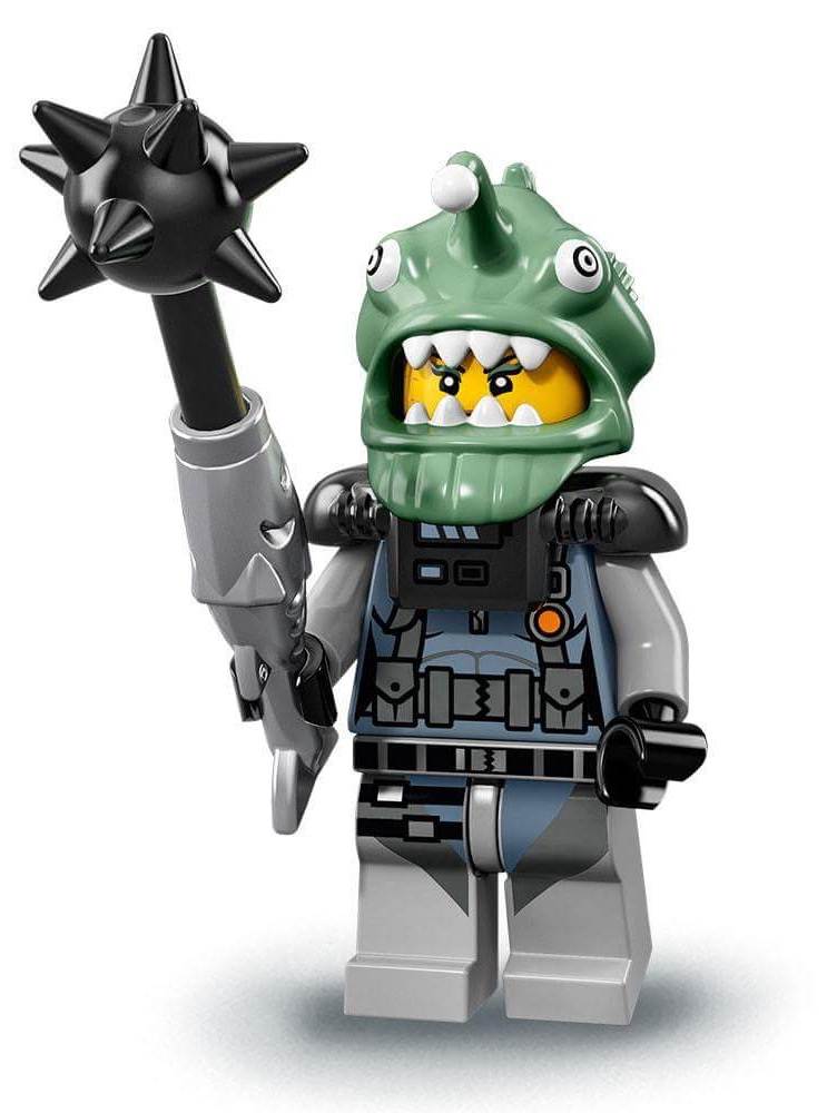 人仔：鲨鱼军团鮟鱇鱼战士（minifigures：Shark Army Angler）（乐高LEGO 71019-13、乐拼LEPIN ...