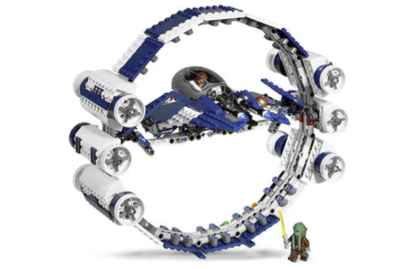 绝地战机与超光速推进环（Jedi Starfighter with Hyperdrive Booster Ring）（乐高LEGO 7661 ...