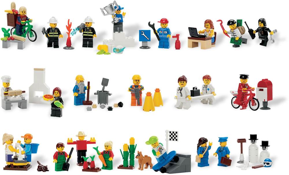 教育：社区人物套装（Community Minifigure Set）（乐高LEGO 9348） | Brick4.com - 最实用的国产积木索引表