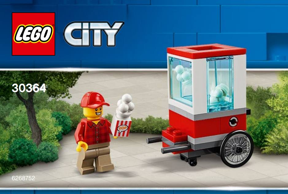 爆米花手推车（Popcorn Cart）（乐高LEGO 30364） | Brick4.com - 最实用的国产积木索引表
