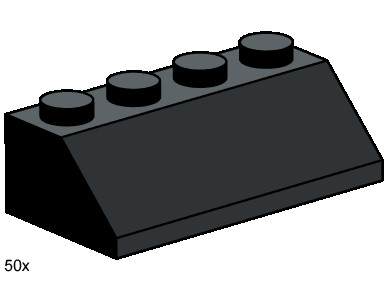 2x4 Roof Tiles Steep Sloped（2x4 Roof Tiles Steep Sloped）（乐高LEGO 10008 ...