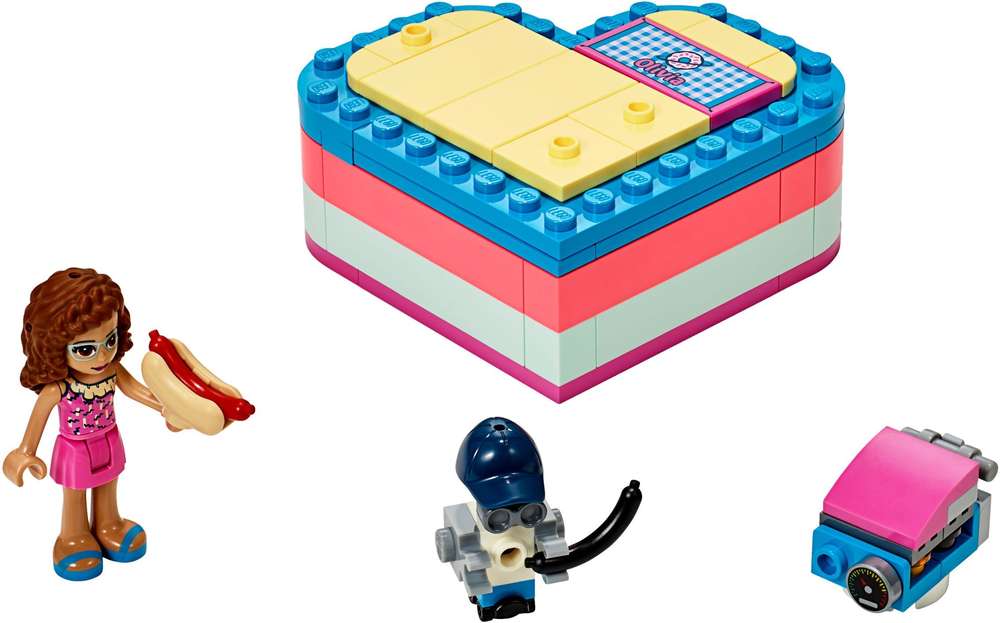 奥莉薇亚的夏日藏宝盒（Olivia's Summer Heart Box）（乐高LEGO 41387、乐翼LARI 11368 ...