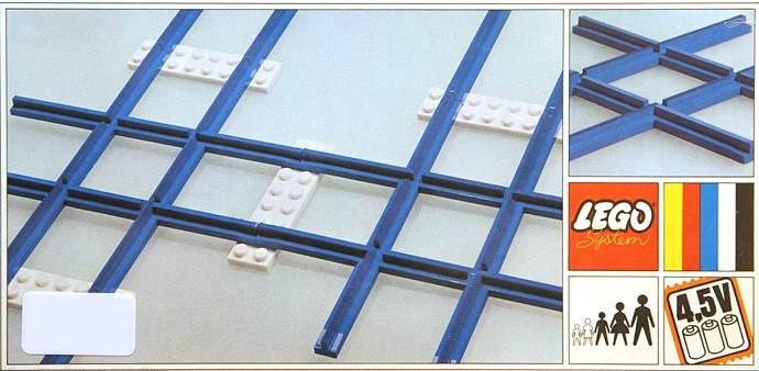 2 Cross Rails, 8 Straight Tracks, 4 Base Plates（Cross Track）（乐高LEGO 155 ...