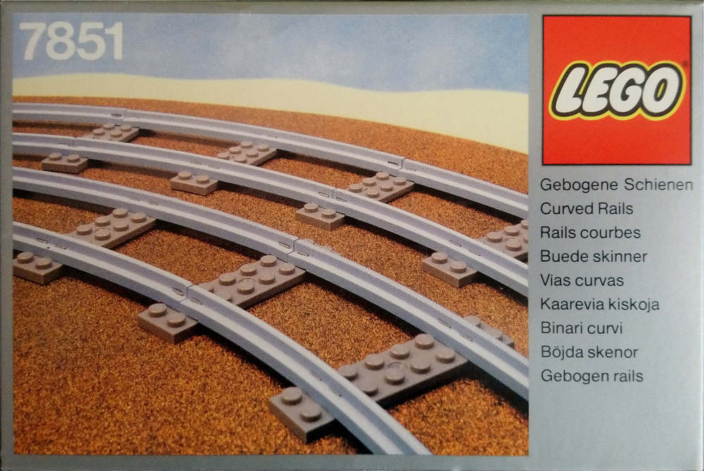 8 Curved Rails Grey 4.5 V（8 Curved Rails Grey 4.5 V）（乐高LEGO 7851 ...