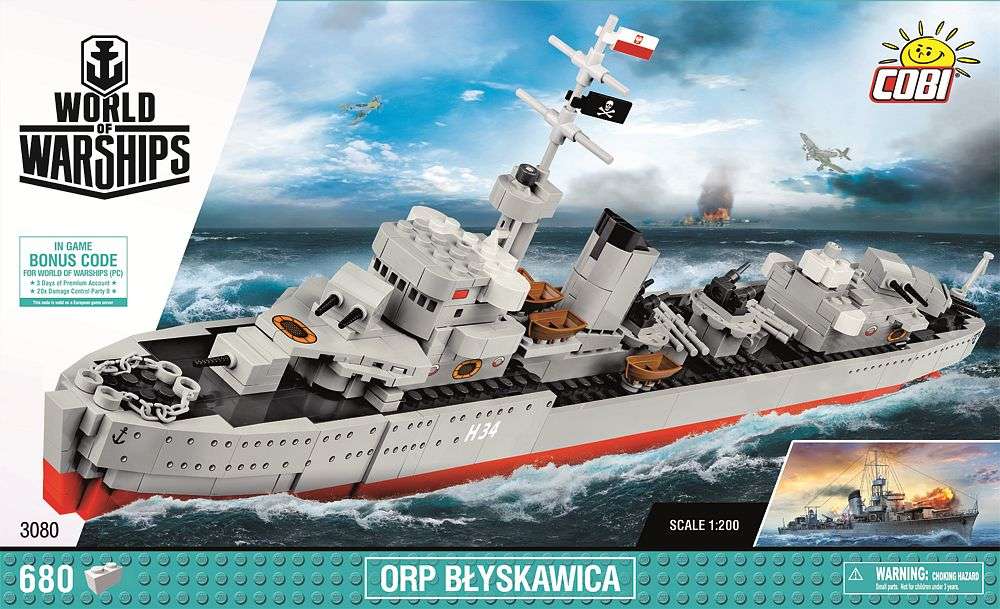 闪电号驱逐舰（Destroyer ORP Błyskawica）（酷陛COBI 4807、酷陛COBI 3080） | Brick4.com ...