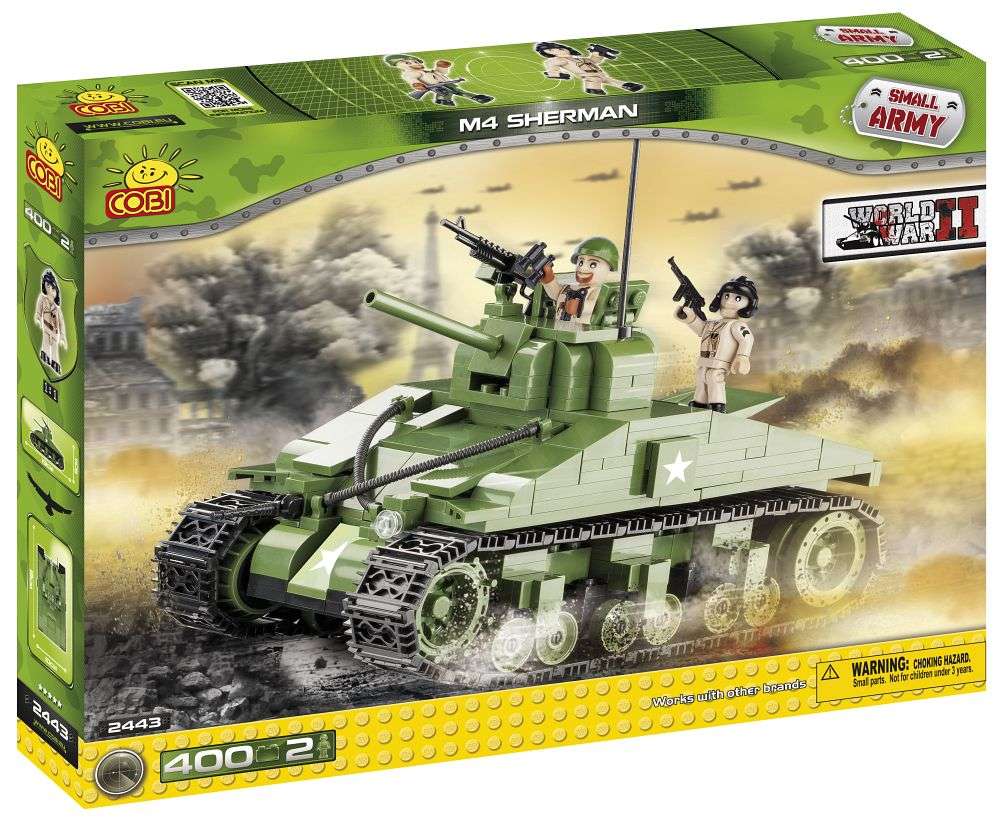 M4谢尔曼坦克（M4 Sherman Tank）（酷陛COBI 2443） | Brick4.com - 最实用的国产积木索引表