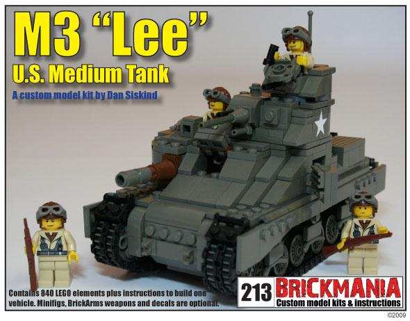 M3 “李”中型坦克（M3 “Lee” Medium Tank）（Brickmania 213） | Brick4.com - 最实用的国产积木索引表