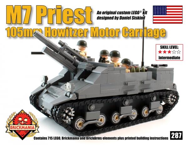 M7牧师式自行火炮（M7 Priest）（Brickmania 287） | Brick4.com - 最实用的国产积木索引表