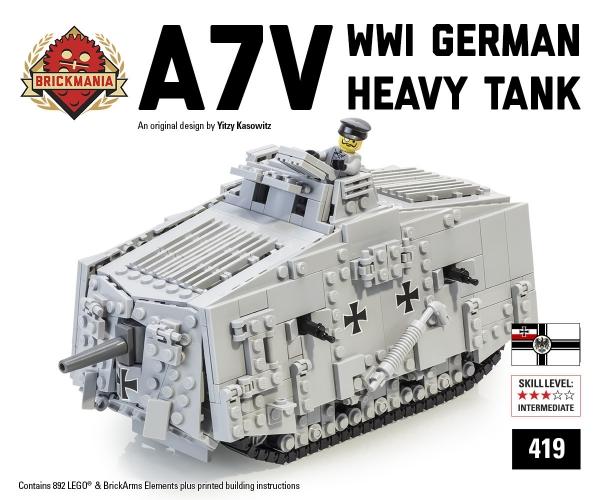 A7V坦克（A7V Tank）（Brickmania 419） | Brick4.com - 最实用的国产积木索引表