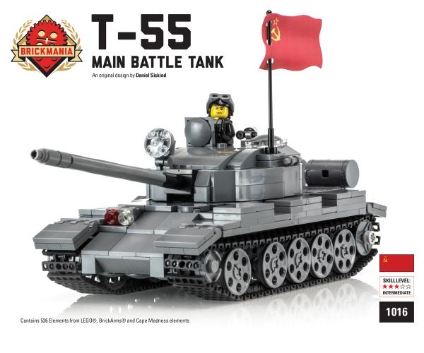 T-55 俄式主战坦克（T-55 Russian Main Battle Tank）（Brickmania 1016） | Brick4 ...