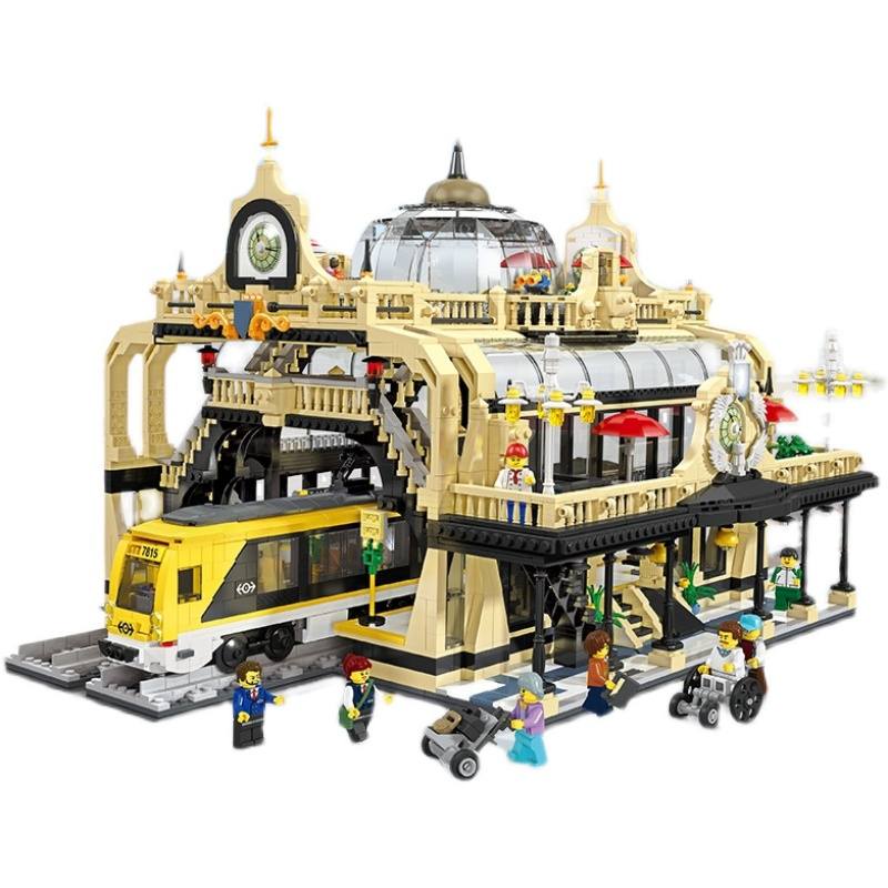 欧式火车站（The Train Station: Studgate）（乐高LEGO 910002、杰星JIESTAR 89104 ...