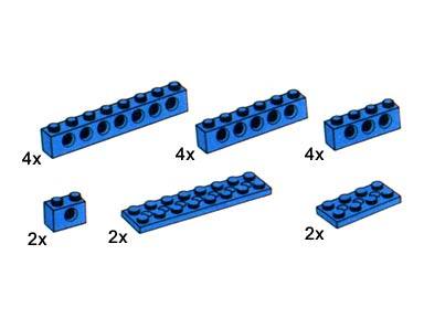 20 Technic Beams and Plates Blue（20 Technic Beams and Plates Blue）（乐高 ...