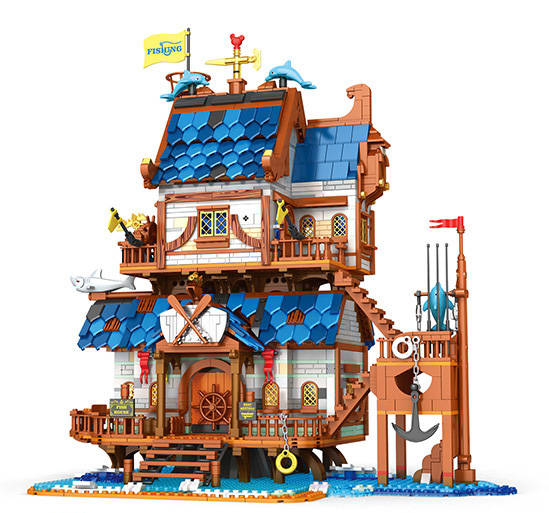 渔具店（Fishing Store）（臻砖科技Reobrix 66007） | Brick4.com - 最实用的国产积木索引表