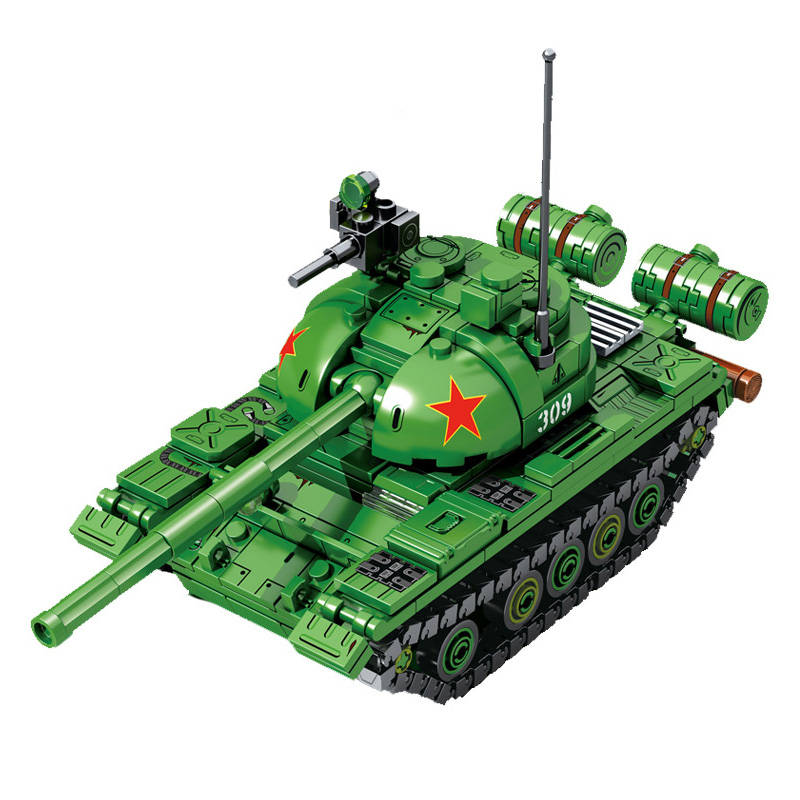 59式中型坦克（Type 59 Medium Tank）（森宝SEMBO 203105） | Brick4.com - 最实用的国产积木索引表