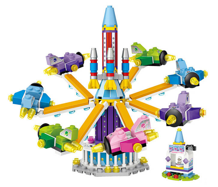 游乐场：旋转飞机（俐智LOZ 1719） | Brick4.com - 最实用的国产积木索引表