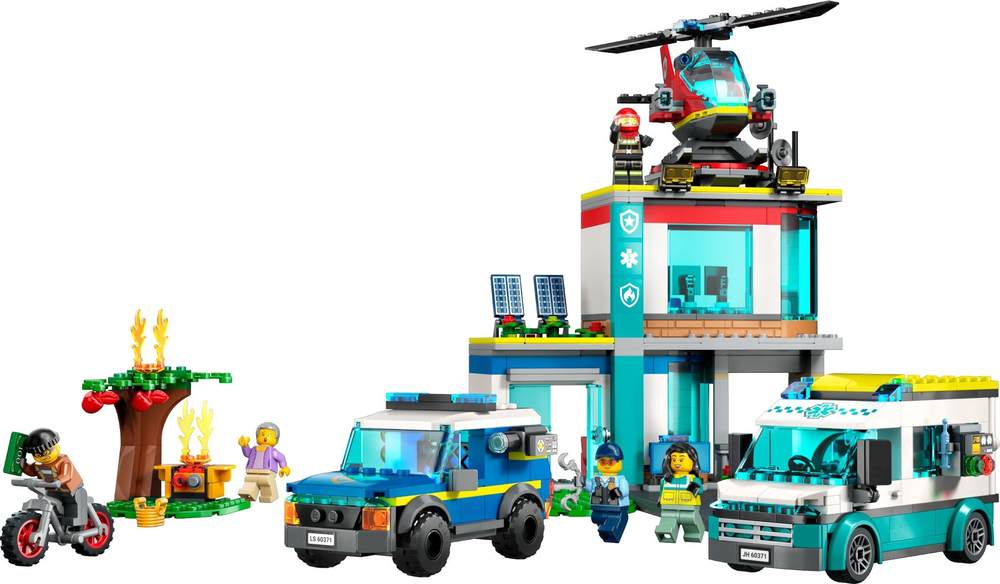 紧急救援中心（Emergency Vehicles HQ）（乐高LEGO 60371） | Brick4.com - 最实用的国产积木索引表
