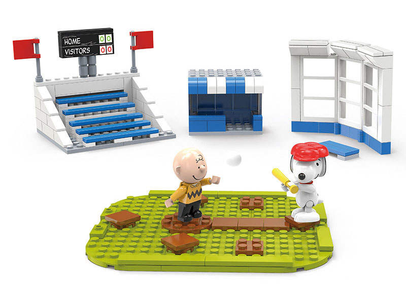 史努比乐趣人生：棒球场（Snoopy）（LiNoos LN8062） | Brick4.com - 最实用的国产积木索引表