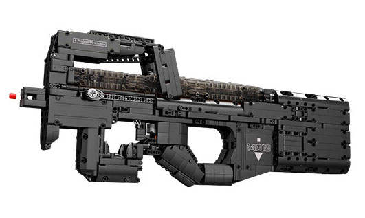 P90 冲锋枪（P90 Submachine Gun）（宇星模王MouldKing 14018） | Brick4.com - 最实用的国产积木索引表