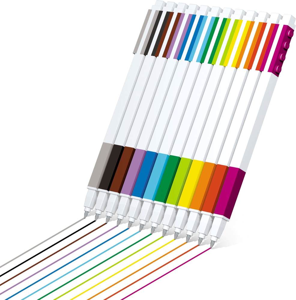 12色中性笔（12 Pack Gel Pen Set）（乐高LEGO 5005964） | Brick4.com - 最实用的国产积木索引表