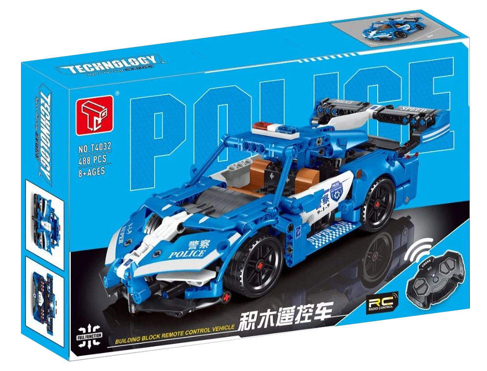 警车 积木遥控车（泰高乐 T4032） | Brick4.com - 最实用的国产积木索引表