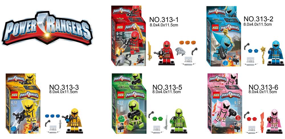 恐龙战队 人仔5款（Power Rangers）（腾烁KSZ 313） | Brick4.com - 最实用的国产积木索引表