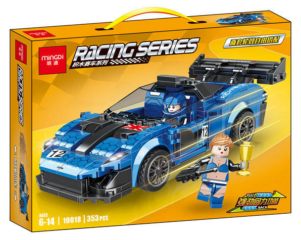 蓝色迈凯伦（Racing）（明迪minGDi/磊宝LEIBAO 10018） | Brick4.com - 最实用的国产积木索引表
