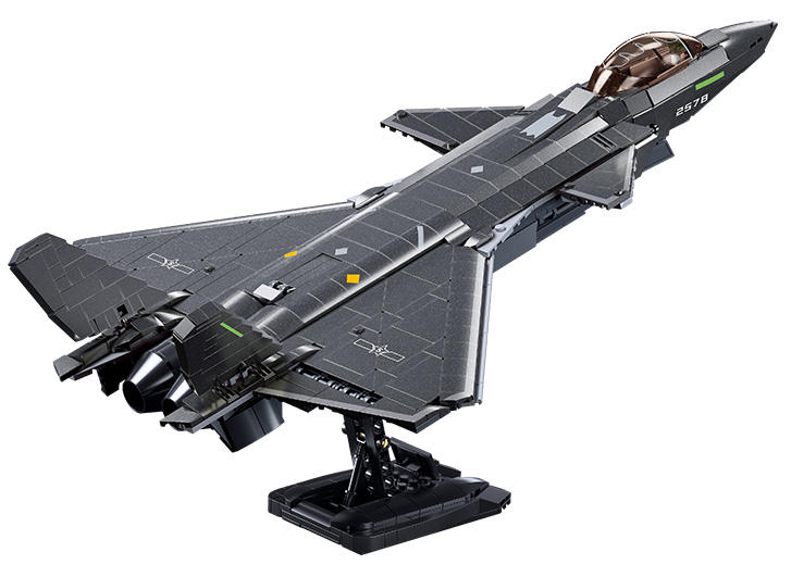 歼20隐形战斗机 金属涂装版（J20）（小鲁班Sluban M38-B1187） | Brick4.com - 最实用的国产积木索引表