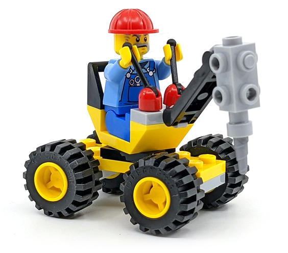 工人和螺旋钻机（Workman and auger）（乐高LEGO 952202） | Brick4.com - 最实用的国产积木索引表