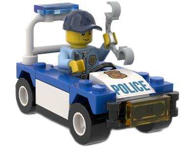 警察和警车（Policeman with car）（乐高LEGO 952201） | Brick4.com - 最实用的国产积木索引表
