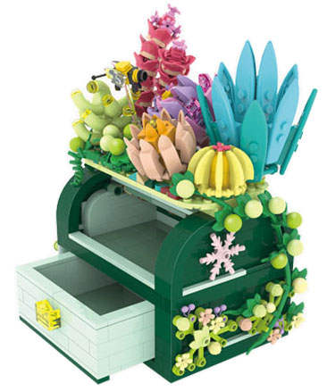 多肉宝箱（Succulent Box）（哲高ZHEGAO 663004） | Brick4.com - 最实用的国产积木索引表