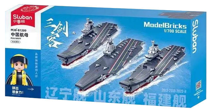中国航母三剑客 辽宁舰、山东舰、福建舰（PLA.Navy）（小鲁班Sluban M38-B1209） | Brick4.com - 最实用的 ...
