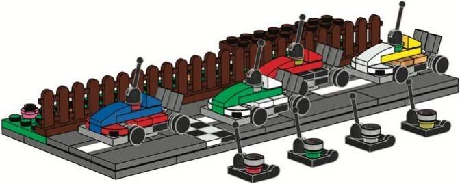 PAB：遥控车人仔展台（Remote Control Car Minifigure Stand）（乐高LEGO EG00122 ...