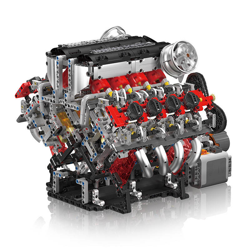 F488超跑V8发动机（F488 Supercar V8 Engine）（宇星模王MouldKing 10130） | Brick4.com ...