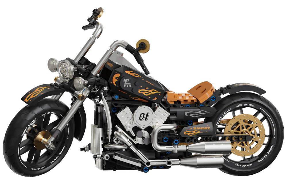 悍雷复古机车（Hanley Car）（拓木 T1007） | Brick4.com - 最实用的国产积木索引表