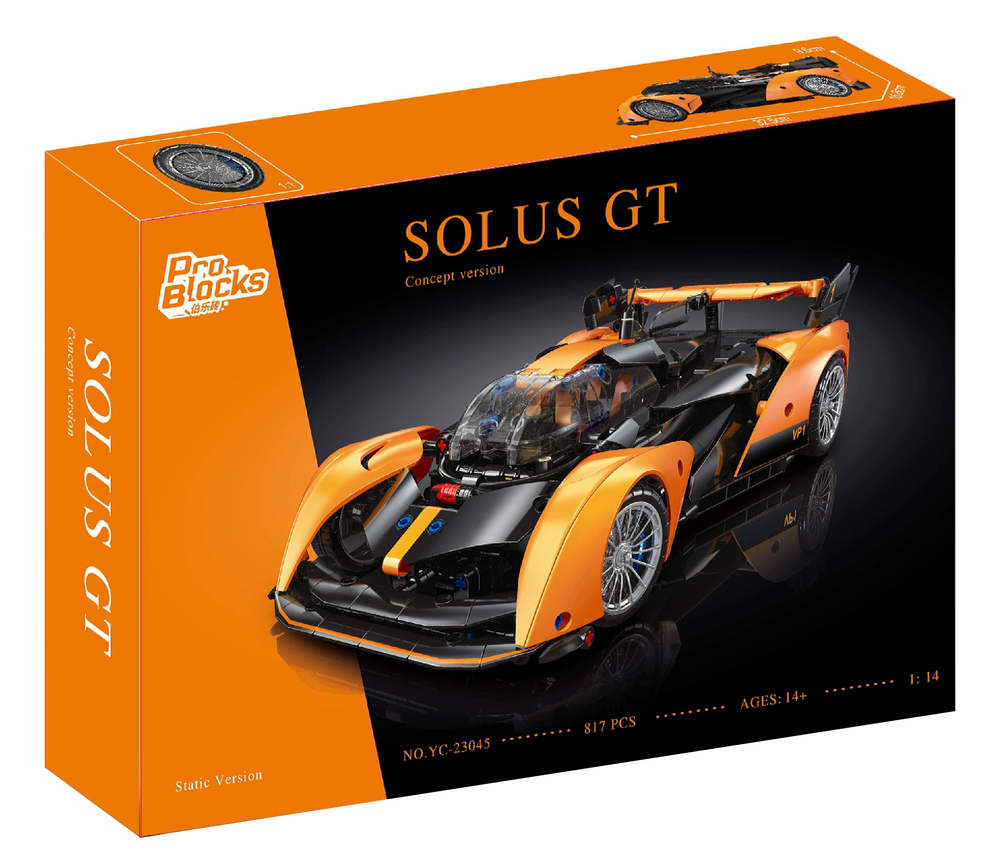 迈凯伦SolusGT跑车（Solus GT）（伯乐砖Pro Blocks YC-23045） | Brick4.com - 最实用的国产积木索引表