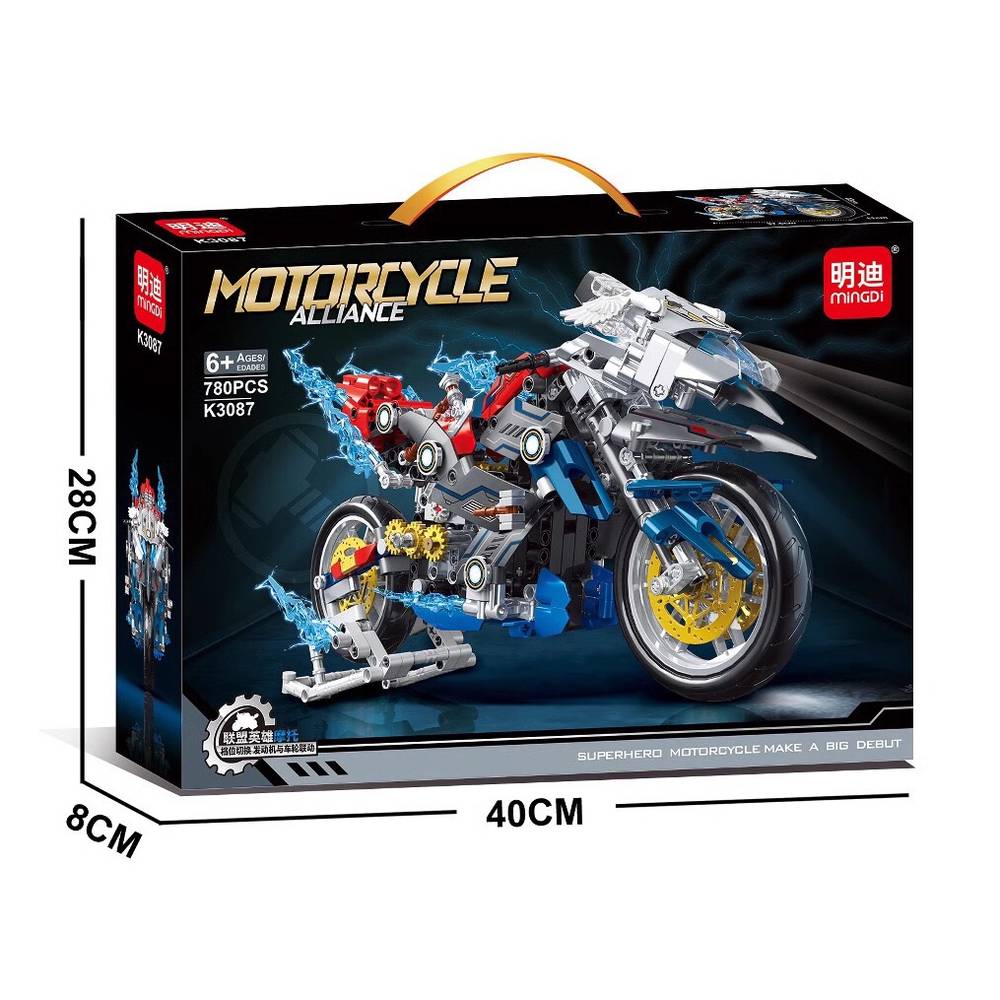 联盟英雄摩托（明迪minGDi/磊宝LEIBAO K3087） | Brick4.com - 最实用的国产积木索引表