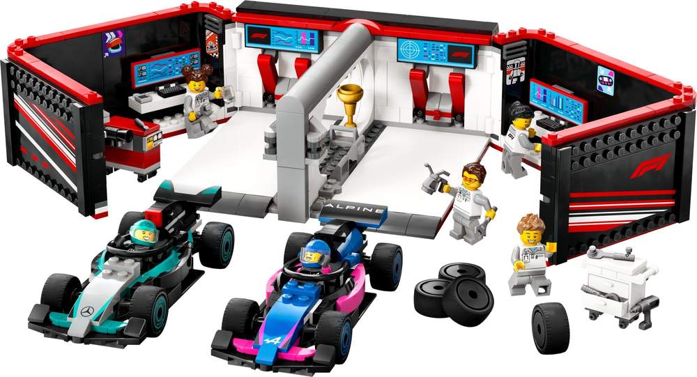 F1车库与梅赛德斯-AMG 和阿尔派赛车（F1 Garage & Mercedes-AMG & Alpine Cars）（乐高LEGO ...