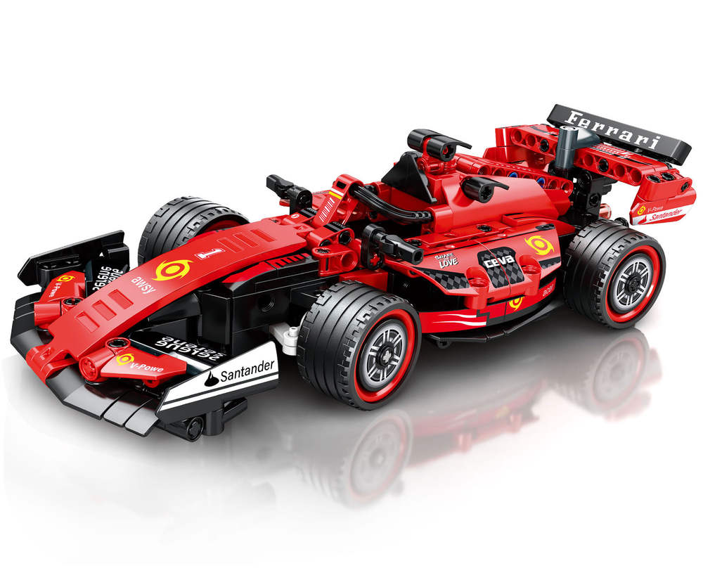 红色遥控积木赛车（明迪minGDi/磊宝LEIBAO 8723） | Brick4.com - 最实用的国产积木索引表